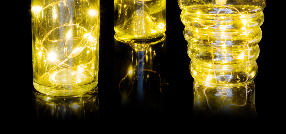 White String Light : Rechargeable string of lights for any bottle.