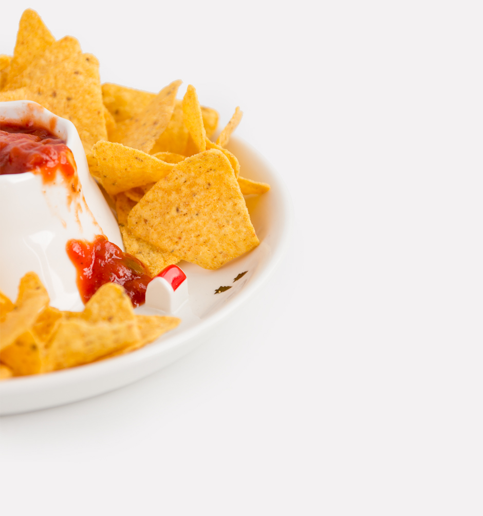 Volcano Dip Bowl : Keep your snacks and sauces over flowing.