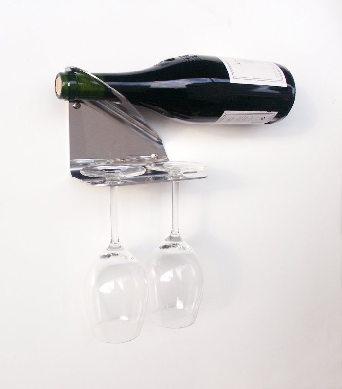 Wine Cradle : For one bottle and two glasses