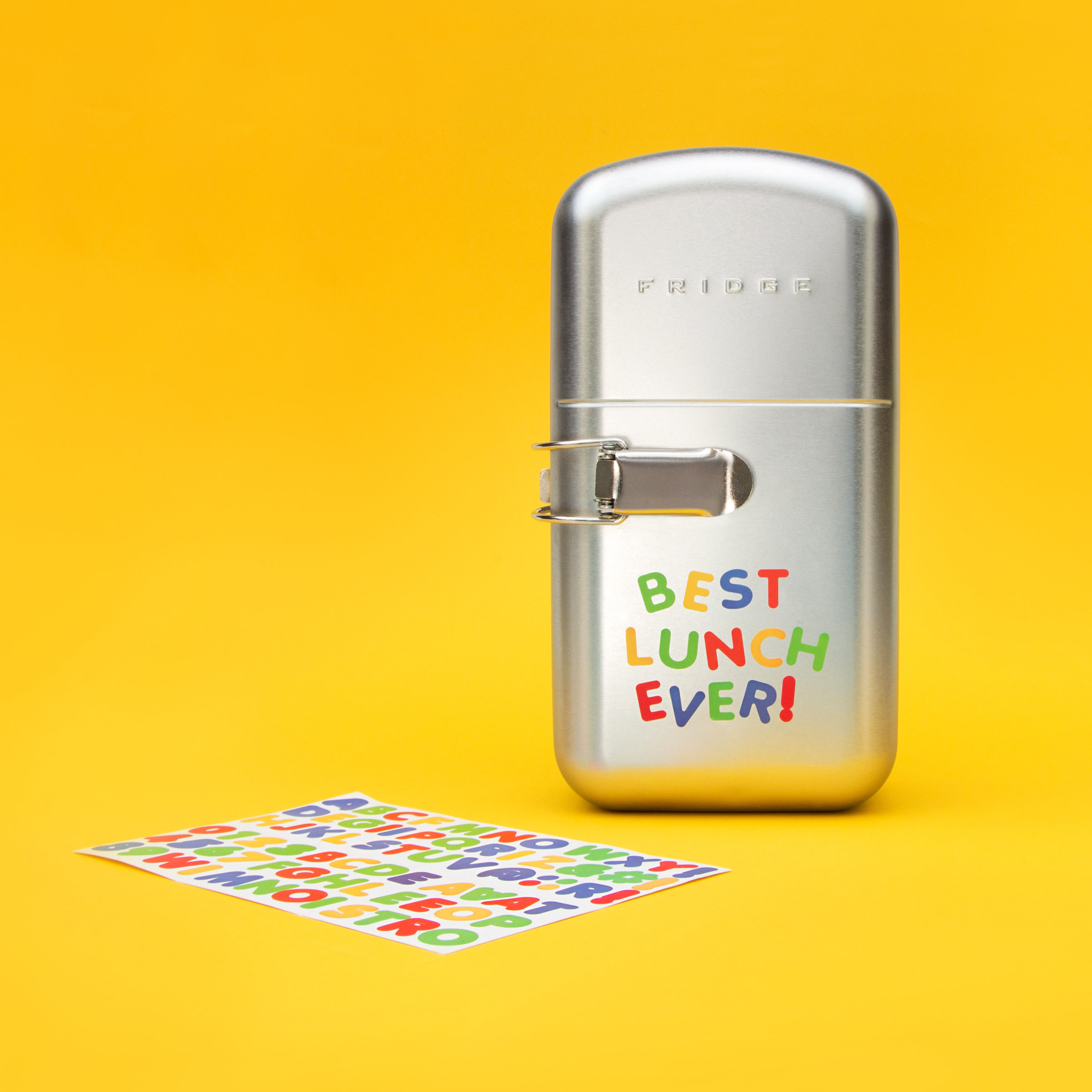 Fridge Lunch Box Personalise With Alphabet Stickers Fridge Lunch Box Personalise With Alphabet Stickers