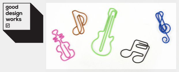 Music Paper Clips : Jazz up your paperwork with shaped clips.