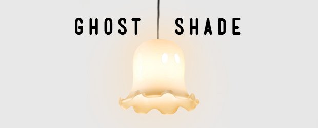 Ghost Shade : An architypal tulip style lampshade... with eyes.