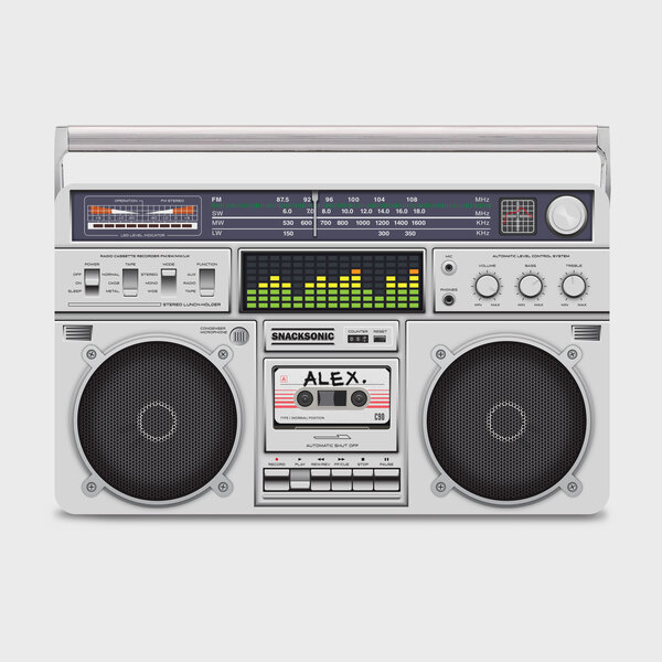 Boombox Lunch Box : Carry your snacks in a retro ghetto blaster.