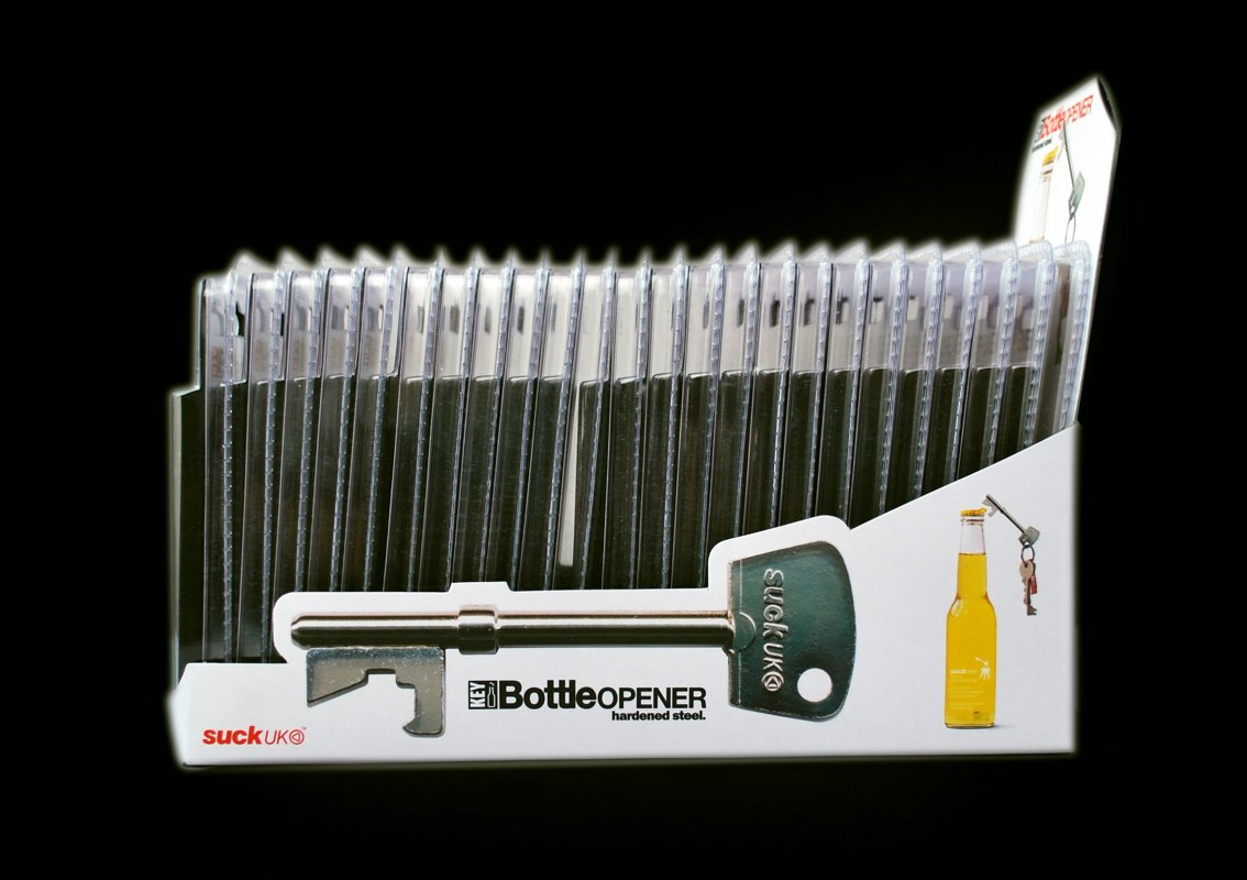 Key Bottle Opener : Looks like a regular key - Opens bottles.