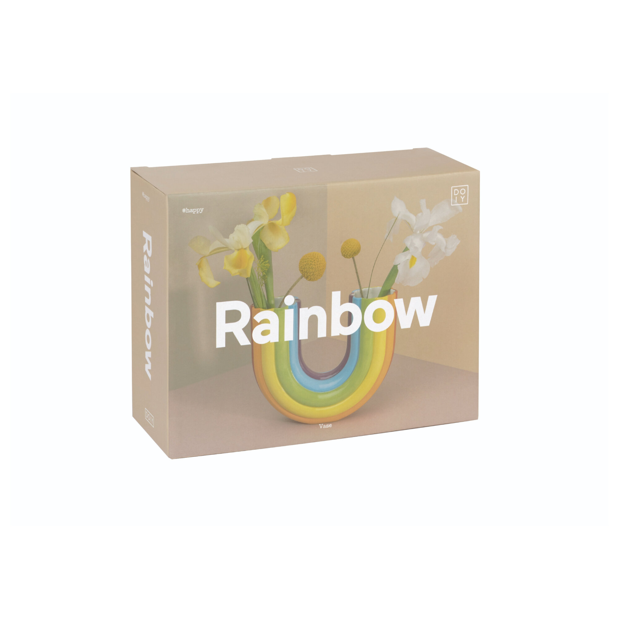 Rainbow Vase : Arched ceramic double vase shaped by DOIY