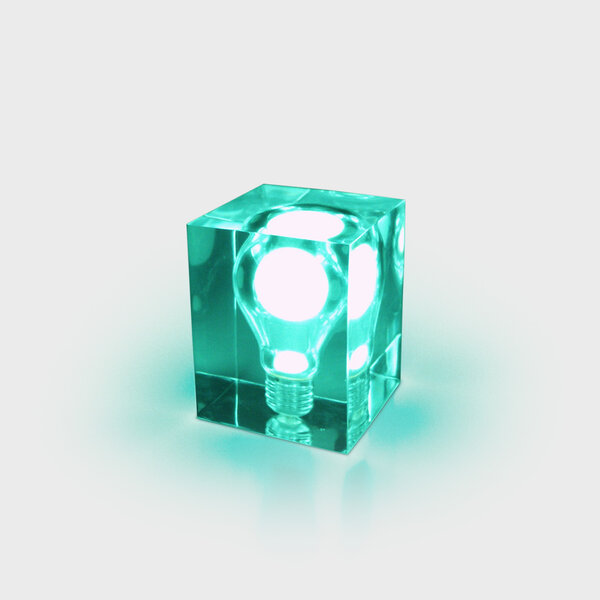 Glow Brick : Glow in the dark light-bulb night light.