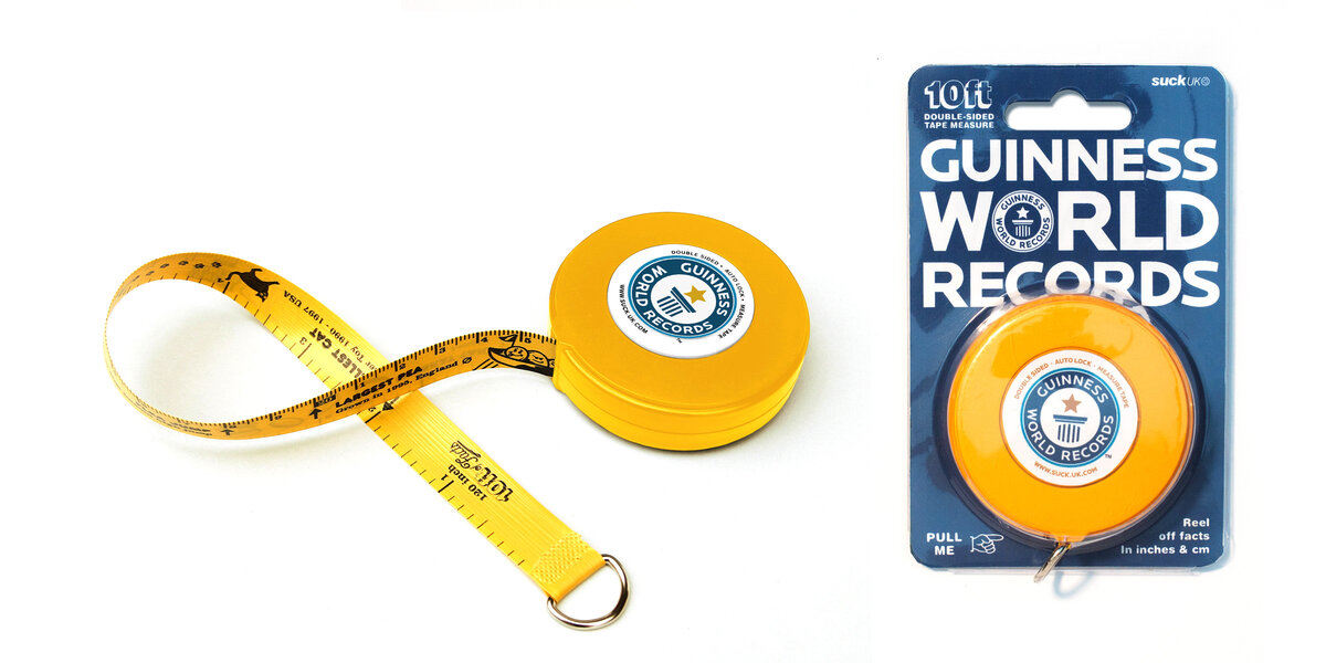 World Records Tape Measure : 3m of Guinness World Record Facts.