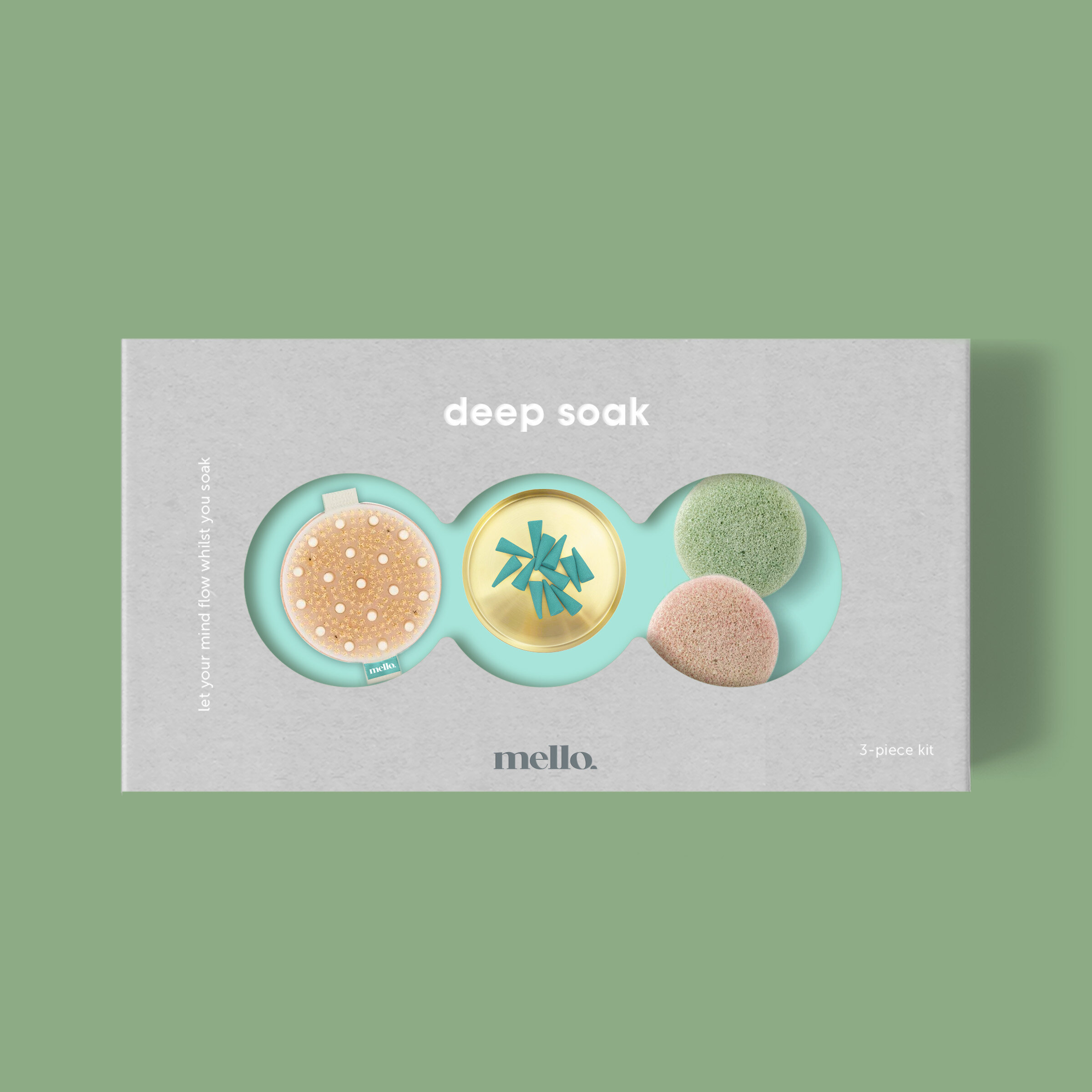 Deep Soak : Mello bath time relaxation set.