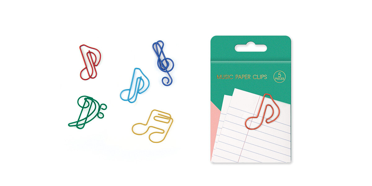 Music Paper Clips : Jazz up your paperwork with shaped clips.