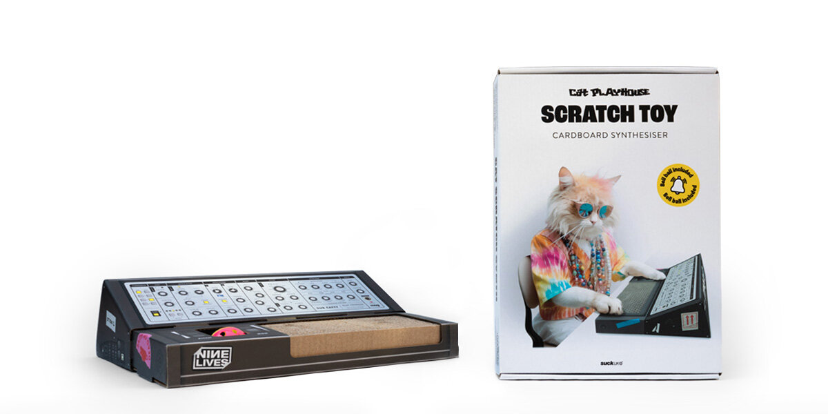 Cat Scratch Synthesizer : Cardboard toy for musical cats.