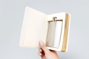 Flask In A Book : Stash your drink inside the Good Book.